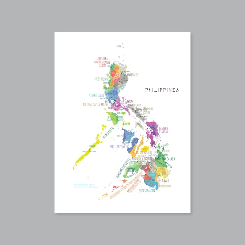 Philippines Map File - Etsy
