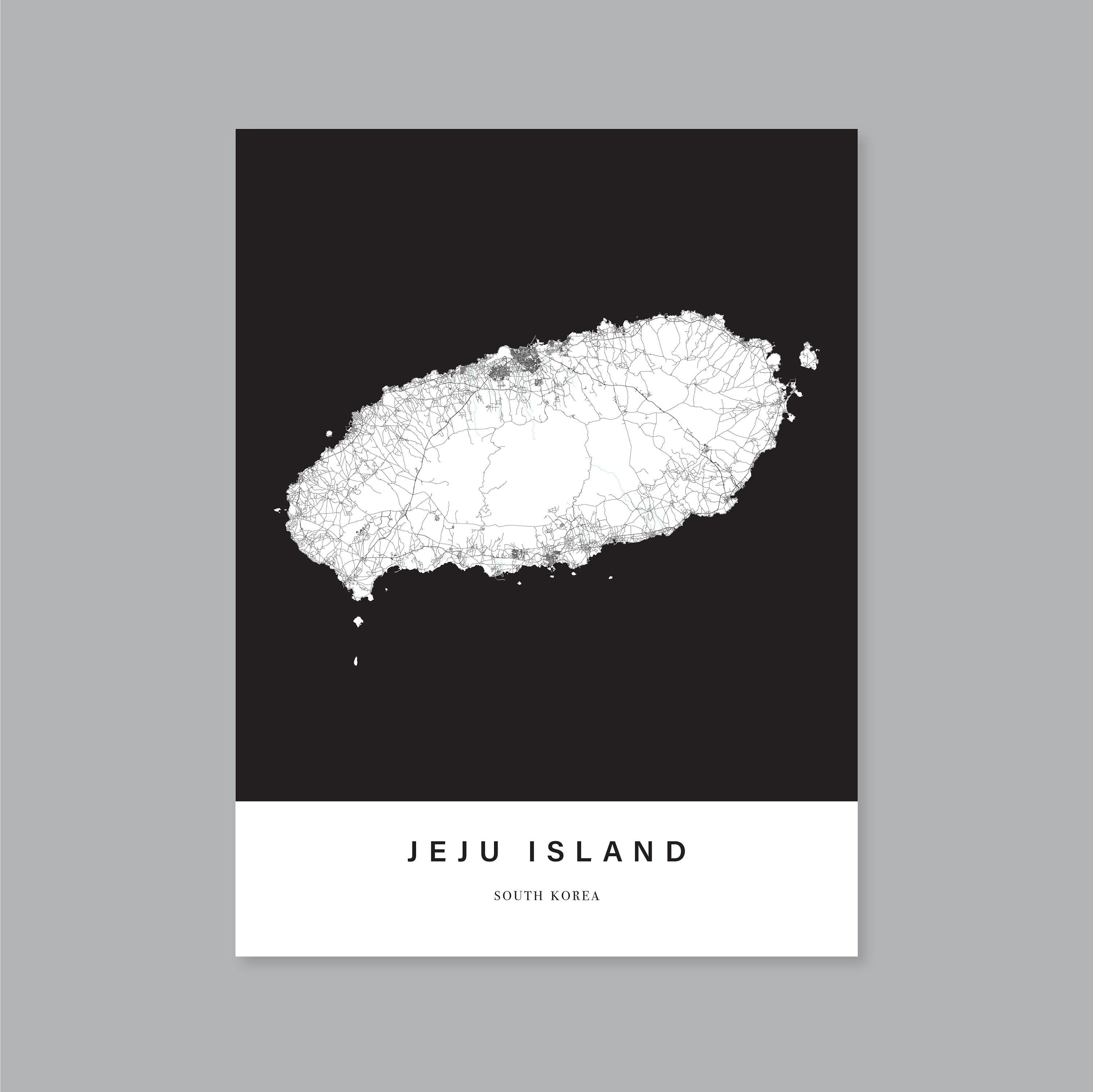 Jeju Map Printable Jeju Island Map Jeju South Korea Poster - Etsy Australia