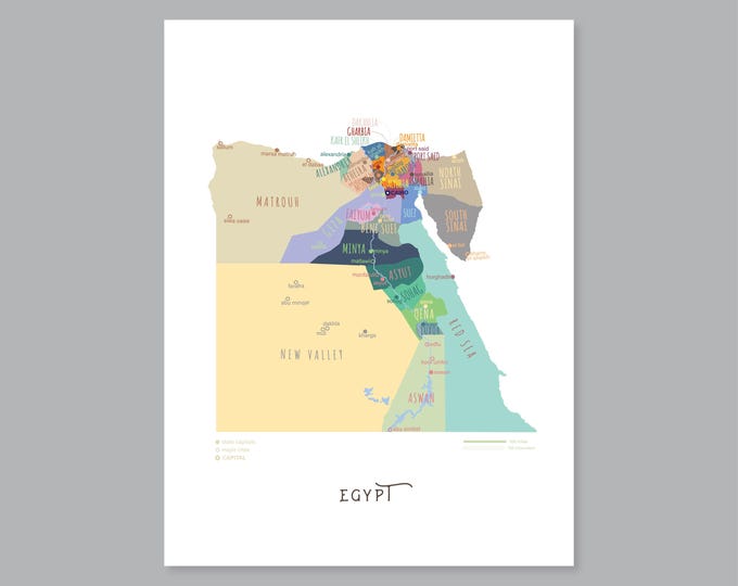 Ancient Egypt Study Guide and Map of Ancient Egypt (english and Spanish ...