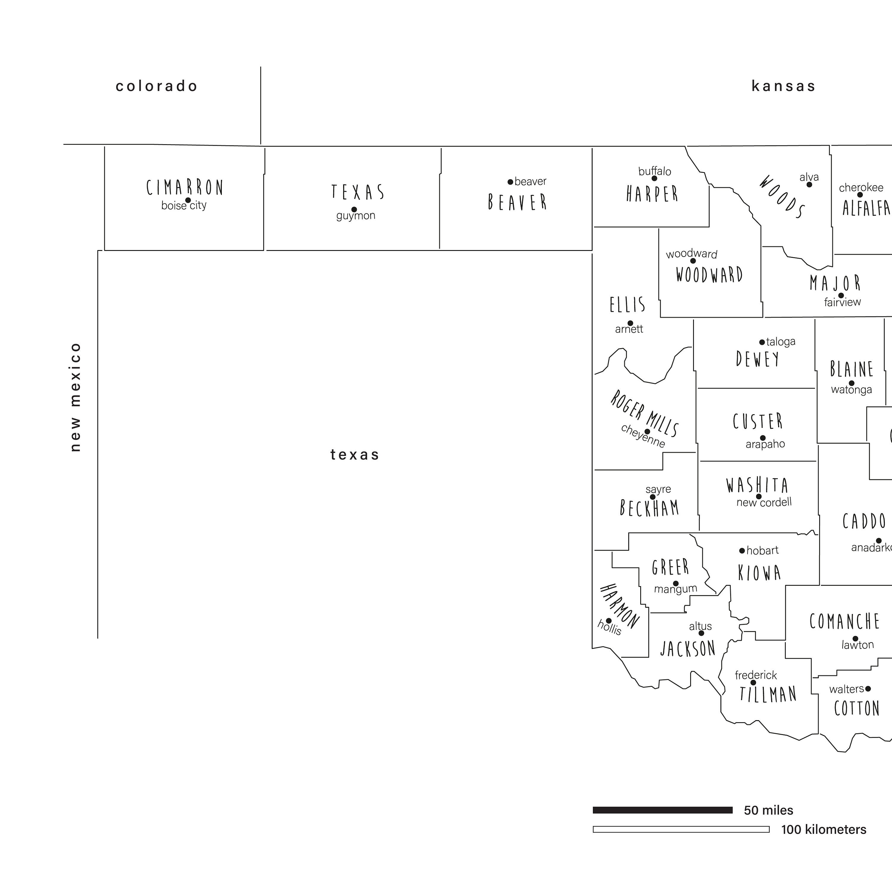 Oklahoma Map Art Printable Oklahoma County Map Ok Oklahoma State Map Modern Home Decor P542