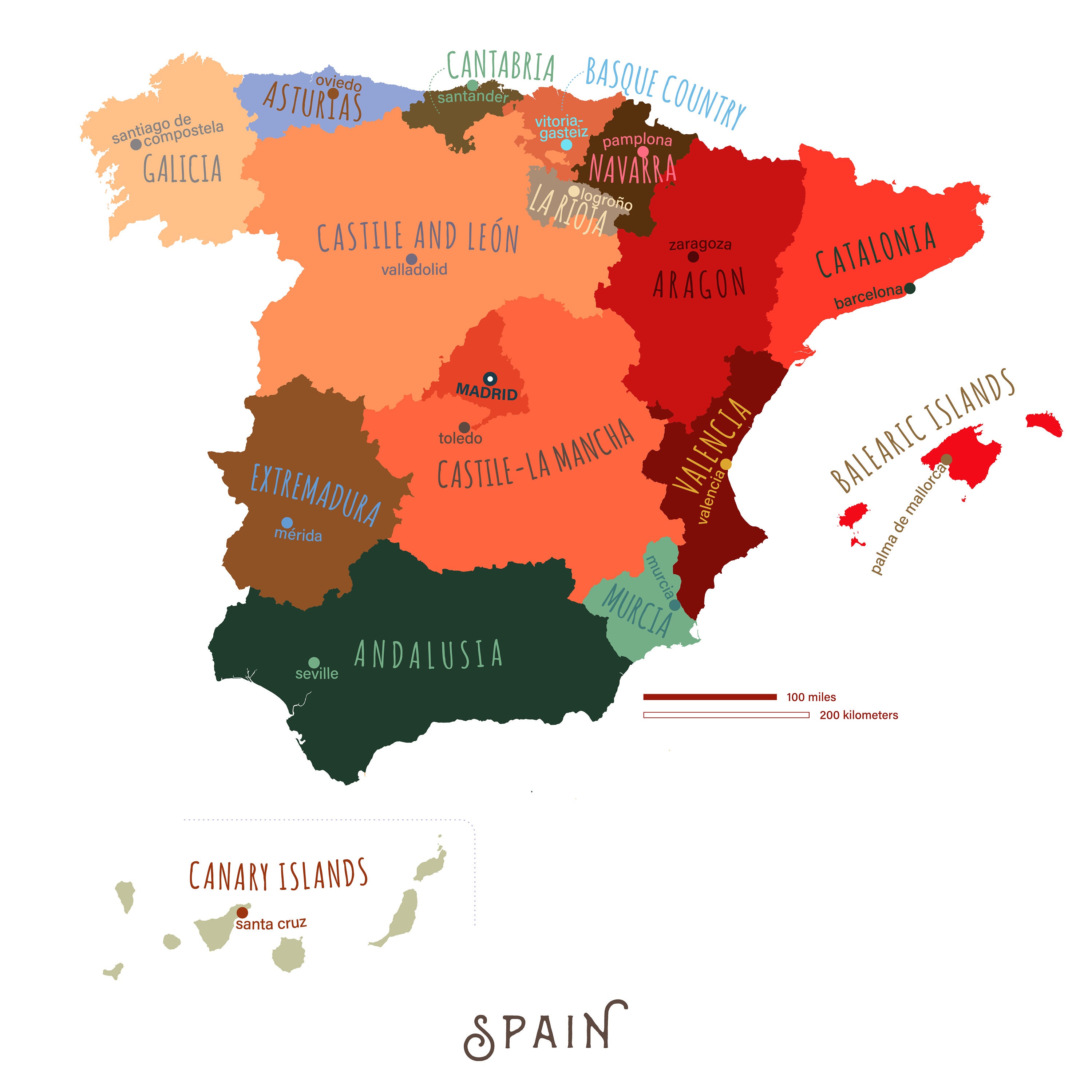 Espana Capital Map