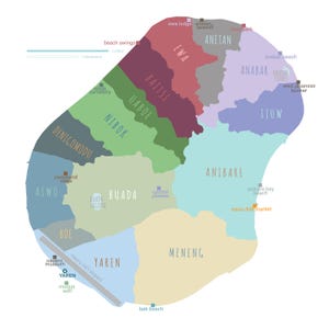 Nauru Map, PRINTABLE Nauru Regions Map, Labeled Nauru Map, Oceania ...