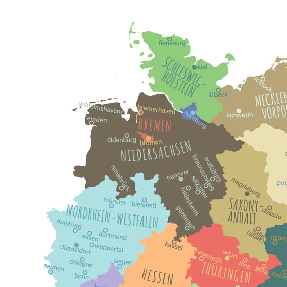 Germany Map With Cities And States