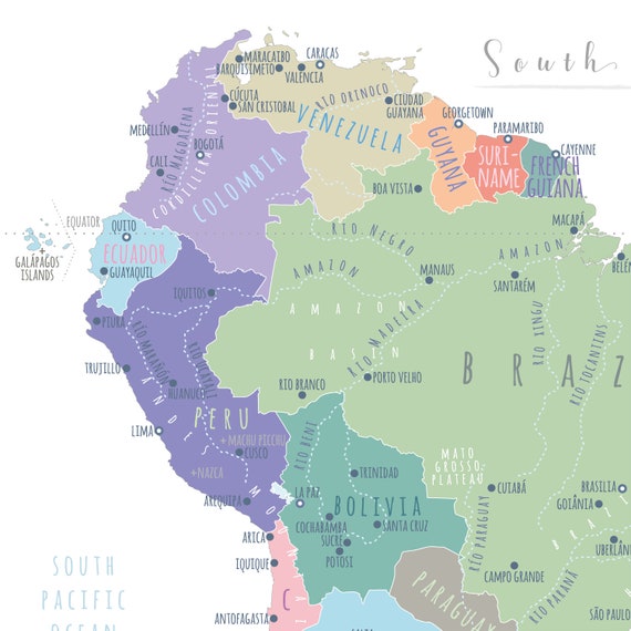 Printable Map Central South America Central America Maps | The Good