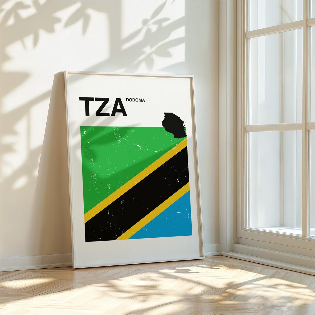 Tanzania Flag Poster – Printable Tanzania Wall Art, Minimalist Tanzania ...