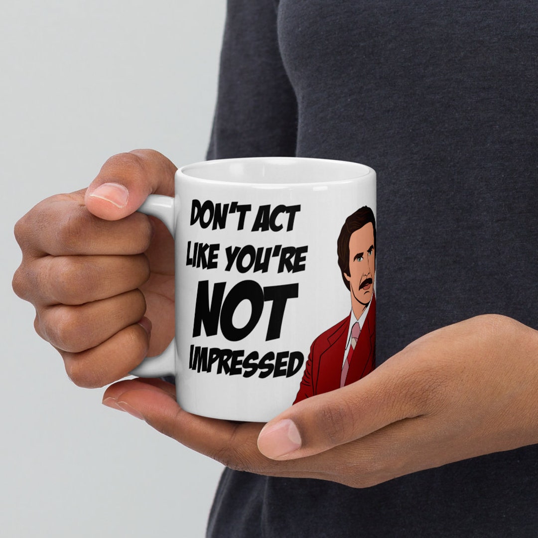 Anchorman - Ron Burgundy - Will Ferrell Inspired Customized Coffee Mug ...