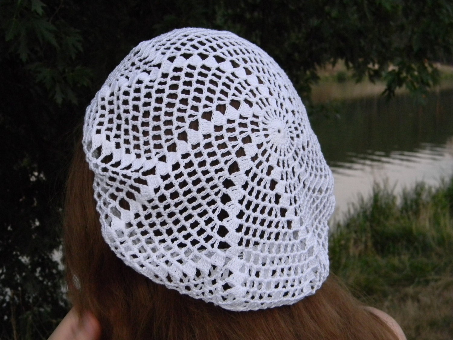 Cotton Hair Snood for Women Summer Slouchy Hat Cotton Crochet Beret - Etsy