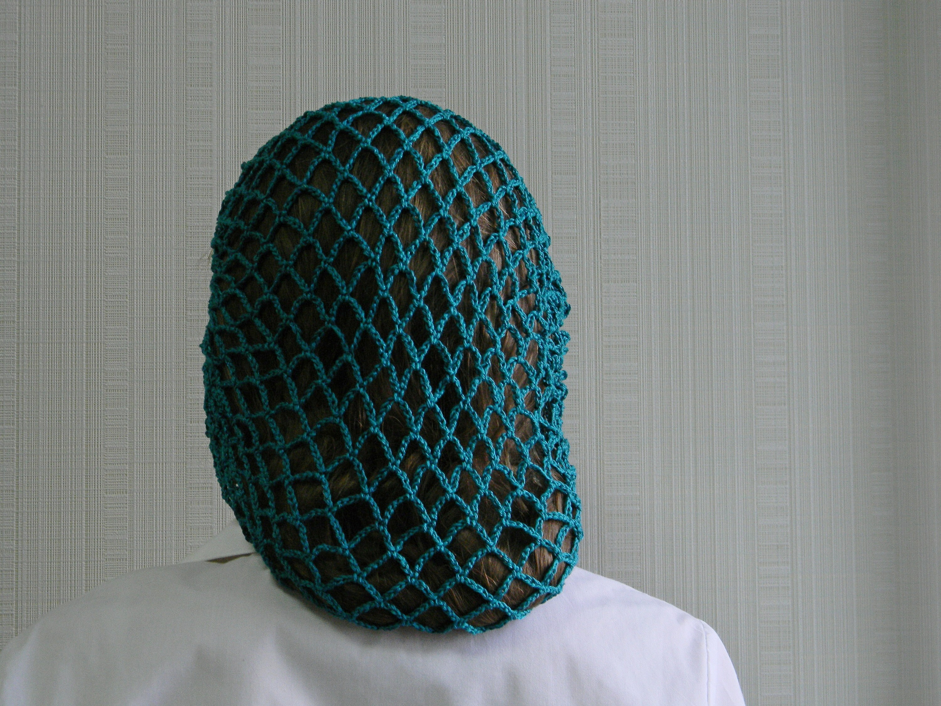Hair Snood for Women Crochet Teal Hair Net Retro Hair Snoods for Women ...