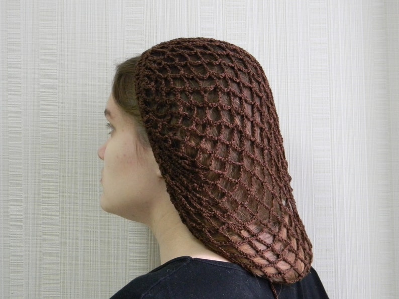 Chocolate Hair Snood for Women Crocheted Hair Net Snood - Etsy