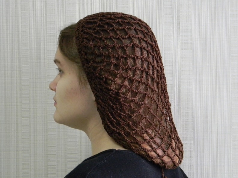 Chocolate Hair Snood for Women Crocheted Hair Net Snood - Etsy