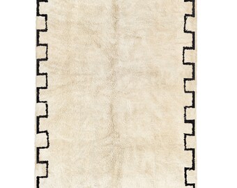 White and Green Beni Ourain Rug Modern Moroccan Rug Custom - Etsy