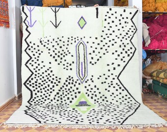 Stunning Morocco Rug 5x7 Moroccan Berber Carpet Berber Rug Beni Ourain ...