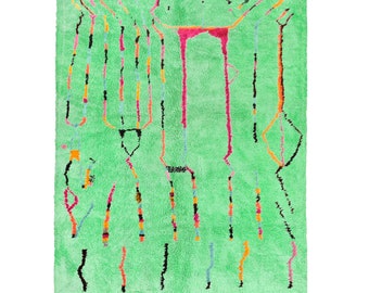 Green Beni Ourain Rug Modern Moroccan Rug Custom - Etsy