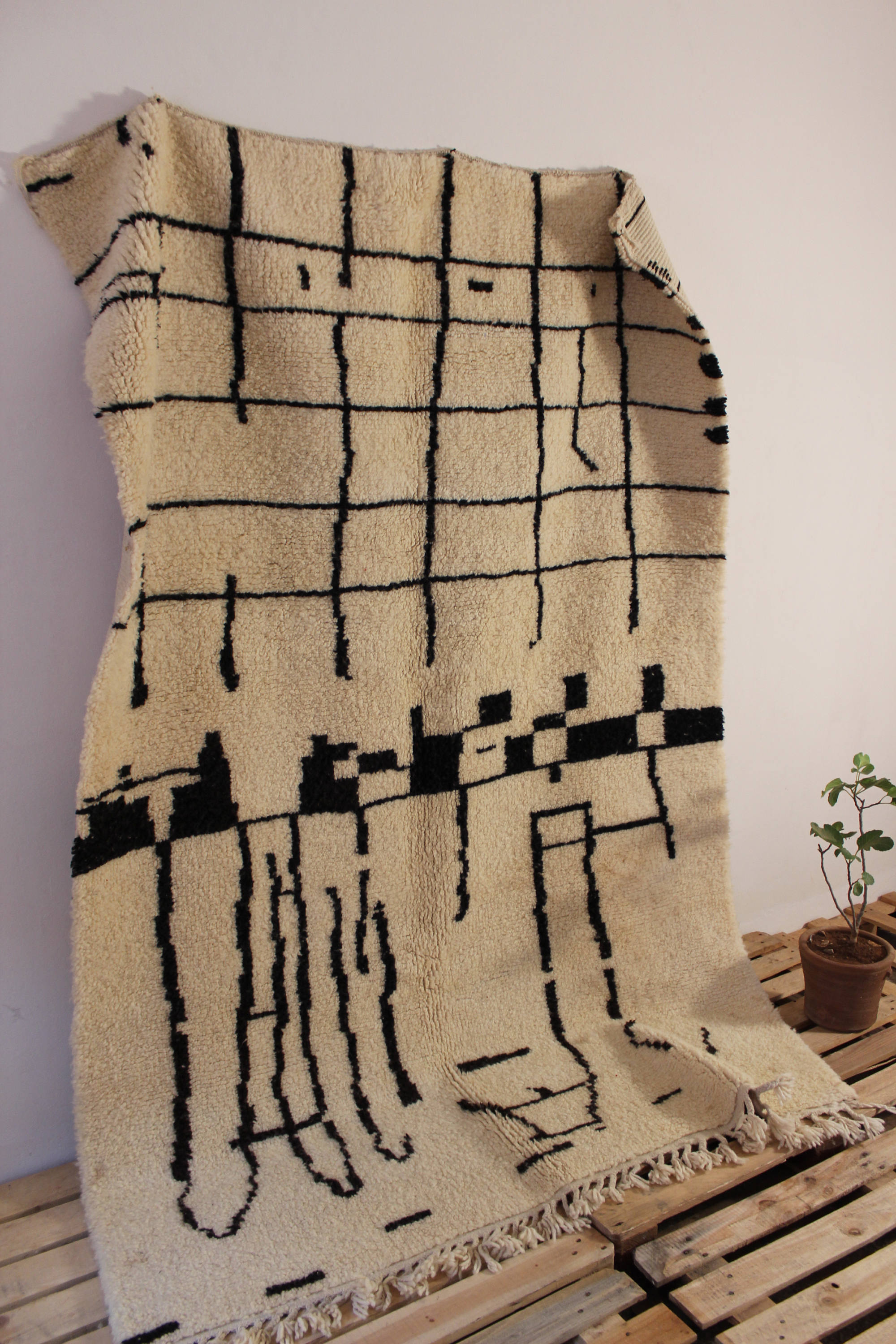 Beni ourain rug Authentic Moroccan rug Berber carpet | Etsy