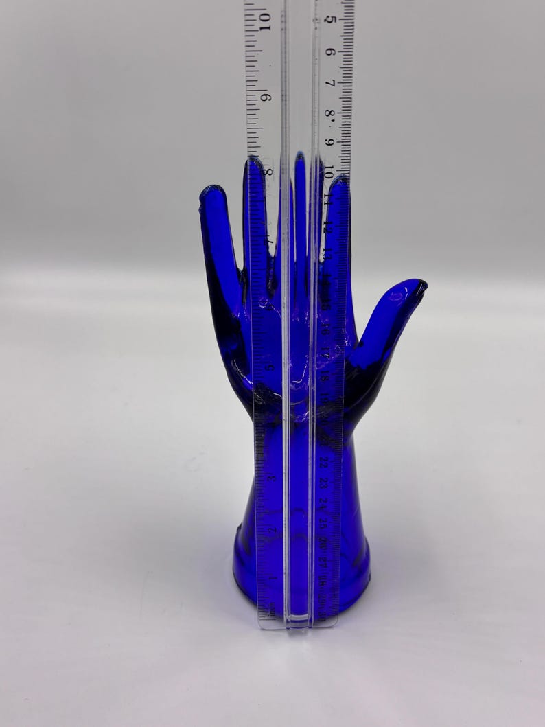 Vintage Cobalt Blue Glass Hand Jewelry Ring Bracelet Display - Etsy