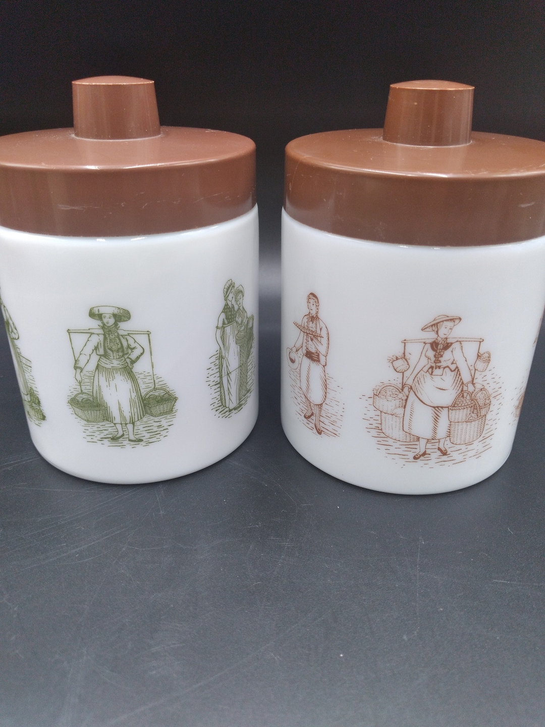 Etched Opaline Jars With Melamine Lids - Etsy