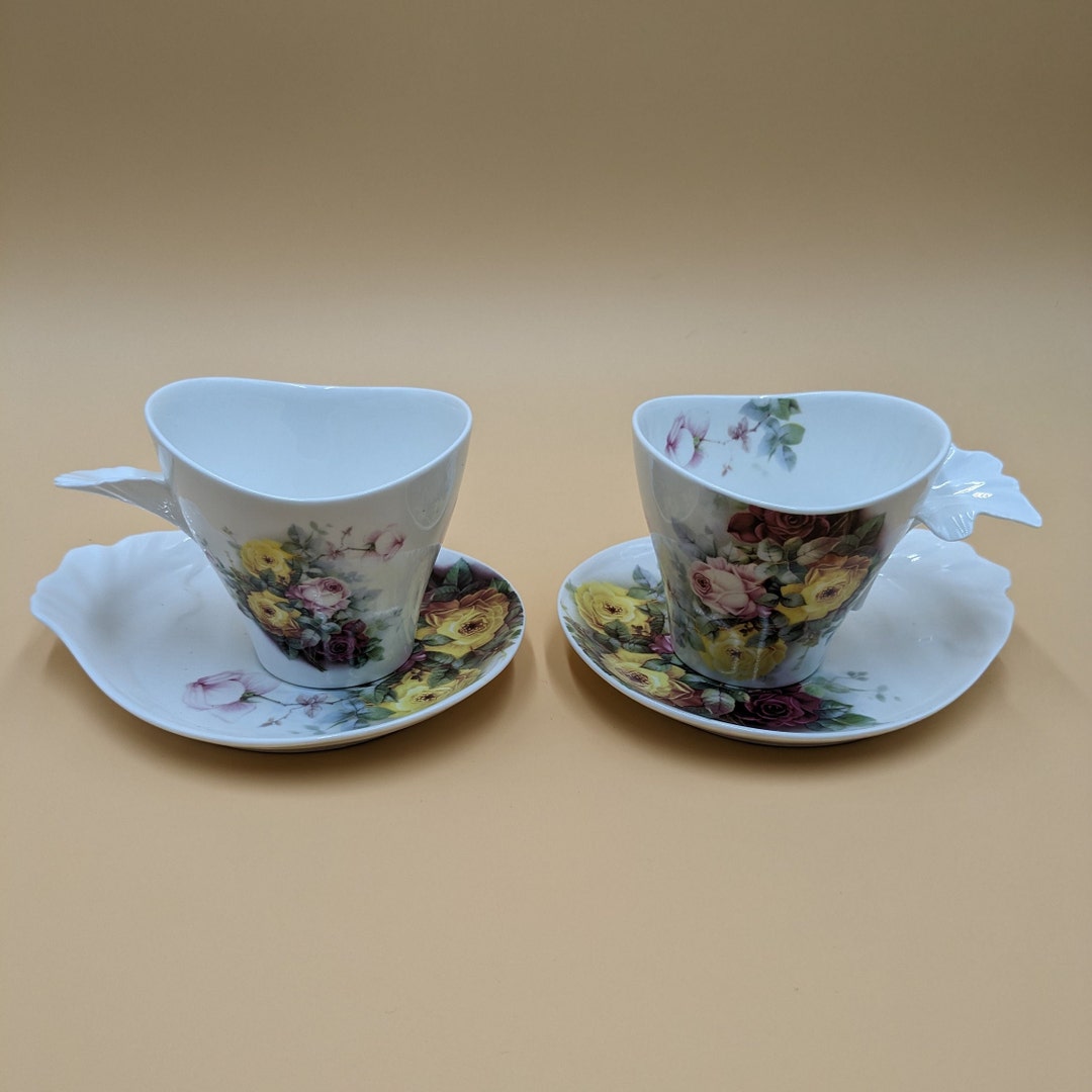 Vintage Orchid Garden Tea Cup Sets - Etsy