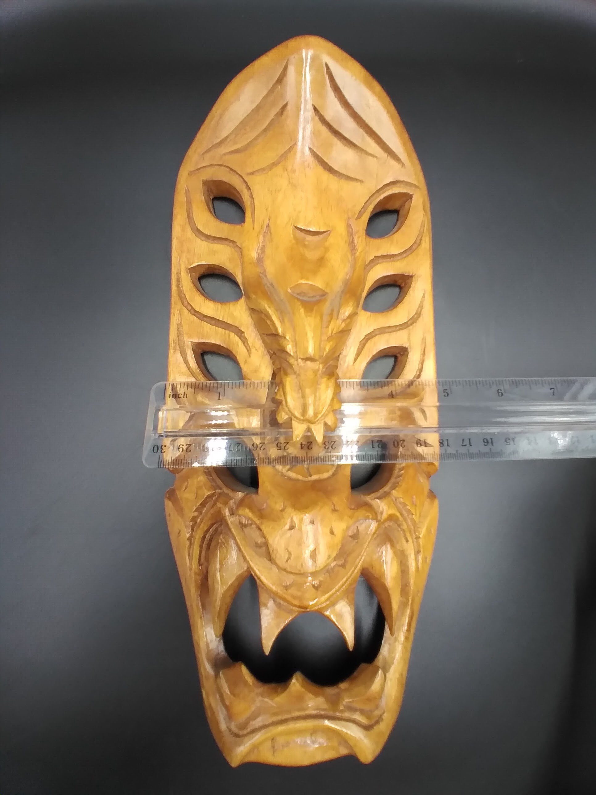 Tiki Hand Carved Wood Aloha Hawaii Monkey Pod Mask - Etsy