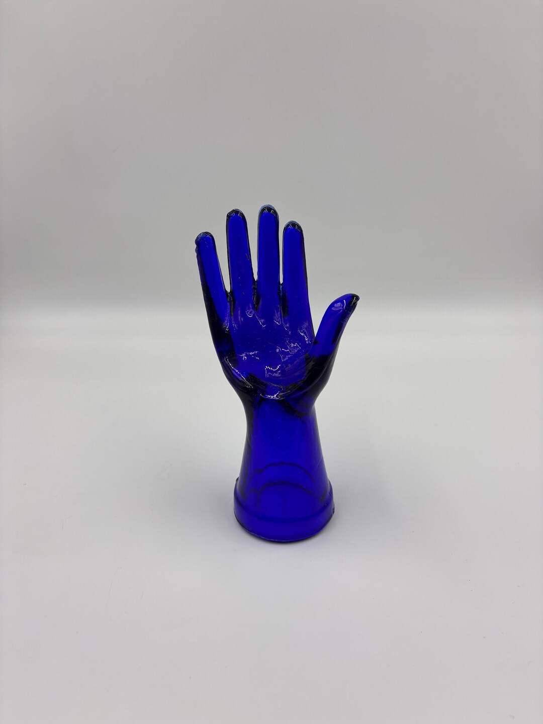 Vintage Cobalt Blue Glass Hand Jewelry Ring Bracelet Display - Etsy