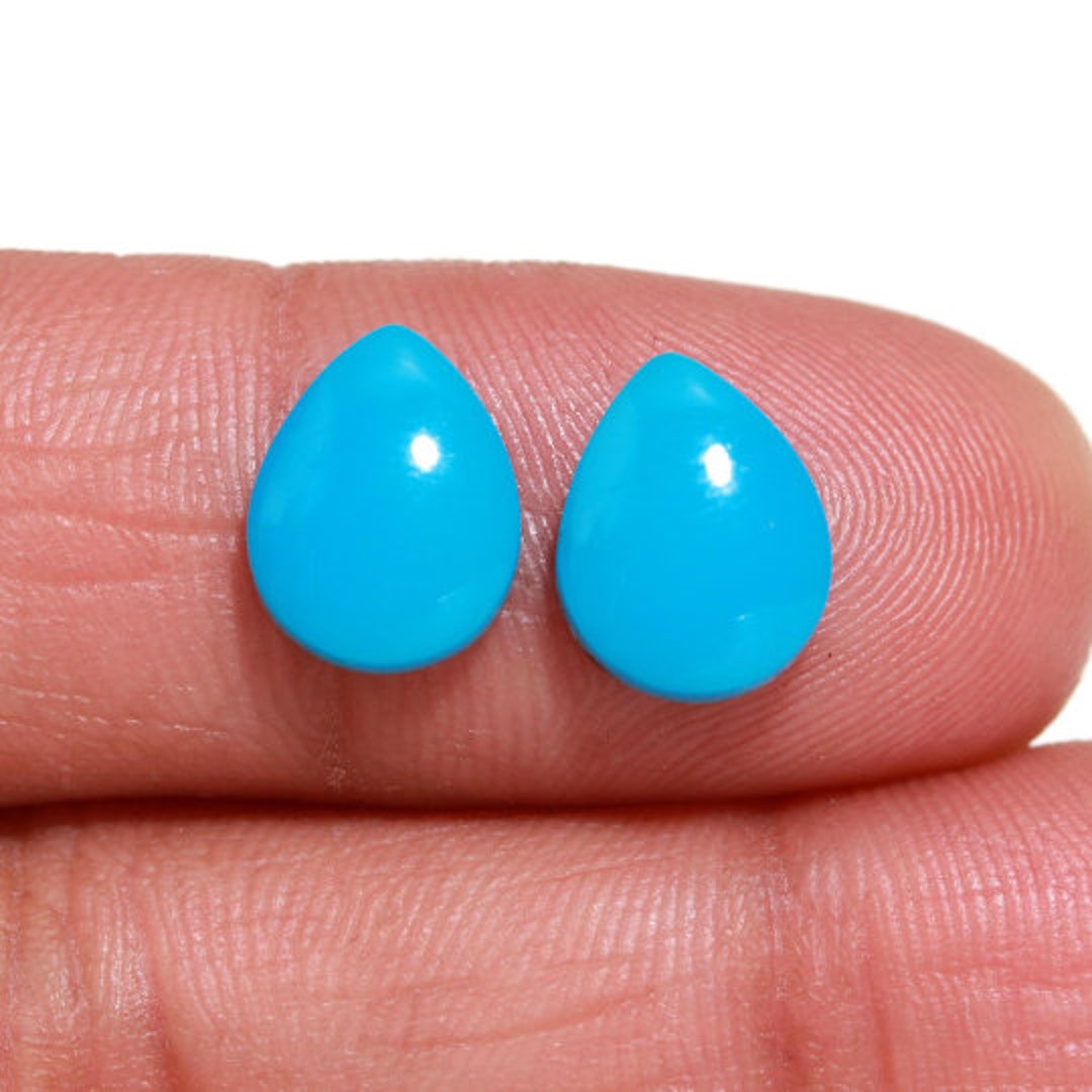Blue Toned AAA Quality Sleeping Beauty Arizona Turquoise Cabochon Pair ...