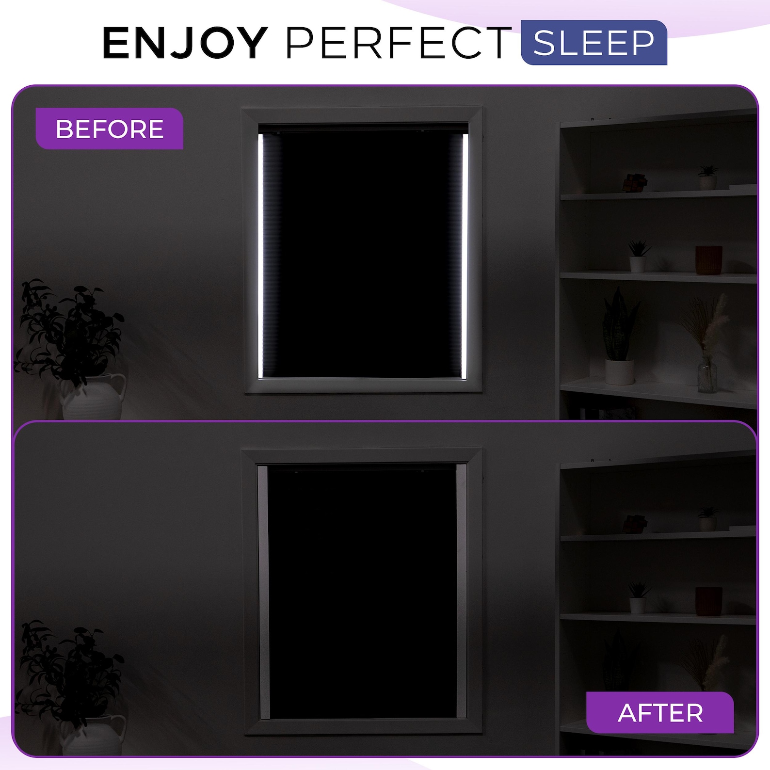 Light Blocking Strips for Blackout Blinds & Shades – Removable Window ...