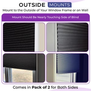 Light Gap Blocker Side Tracks for Blackout Shades: USA Made, Removable ...