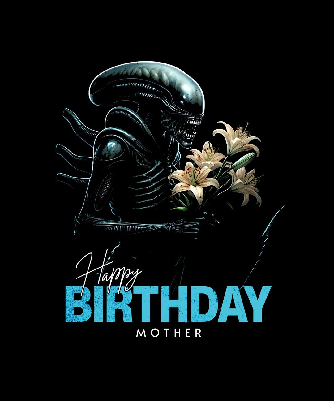 Alien Xenomorph Happy Birthday Mother PNG - Alien Birthday Clipart ...