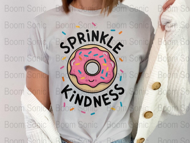 Sprinkle Kindness Printable Art, Cute Donut Wall Decor, Motivational ...