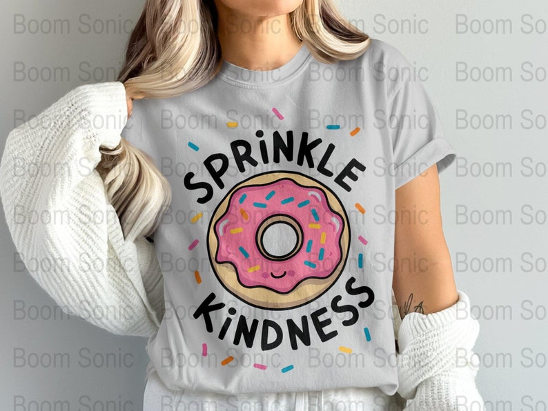 Sprinkle Kindness Printable Art, Cute Donut Wall Decor, Motivational ...