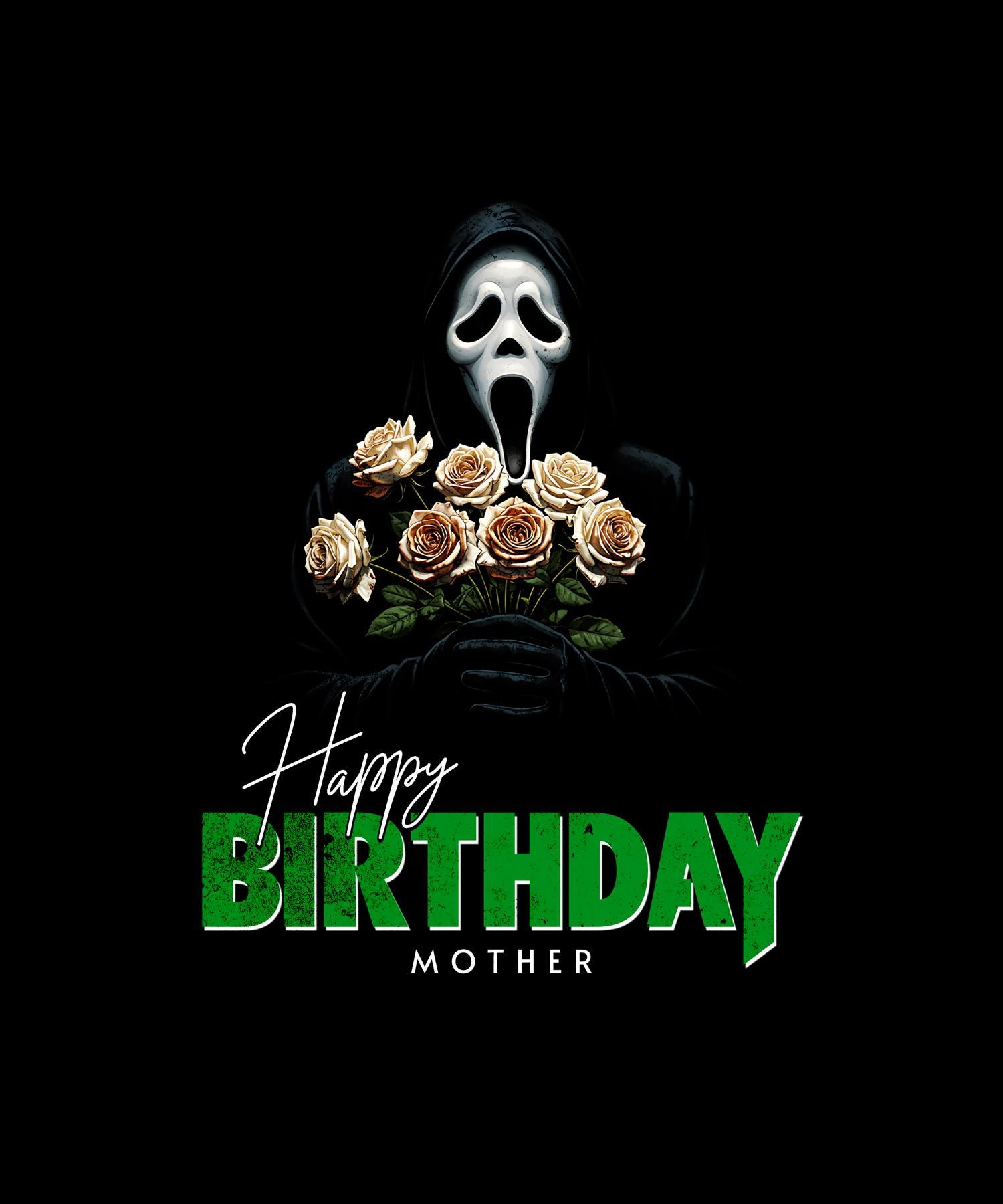 Ghostface Happy Birthdays Mother PNG - Scream Birthday PNG - Ghostface ...