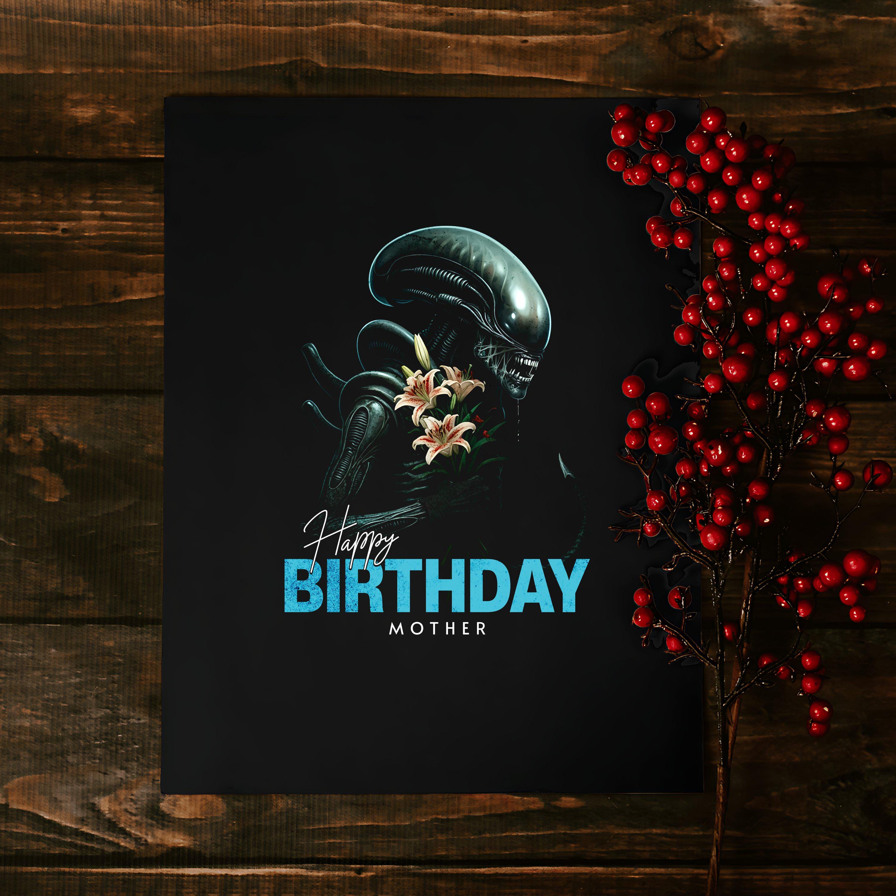Alien Xenomorph Happy Birthday Mother PNG - Alien Birthday Clipart ...