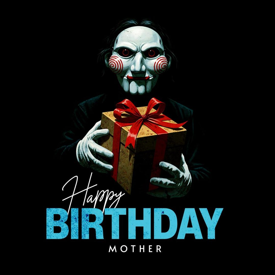 Horror Birthday Clipart, Spooky Birthday Design, Scary Gift Box Clipart ...