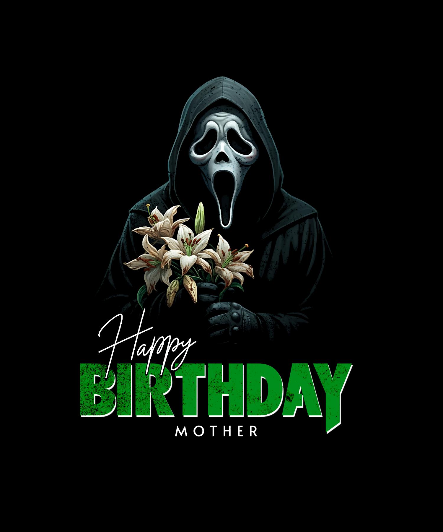 Ghostface Happy Birthday Mothers PNG - Scream Birthday PNG - Ghostface ...