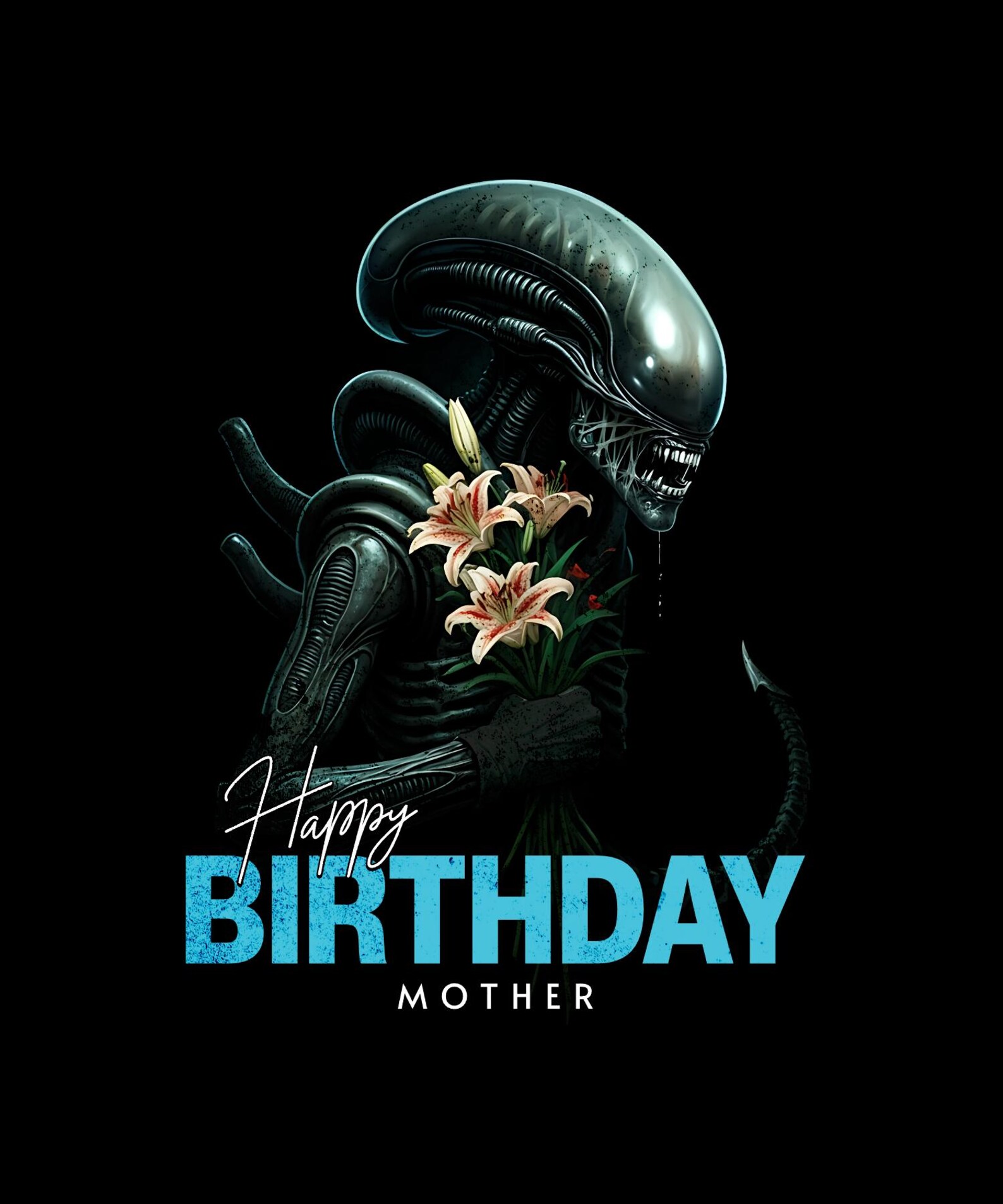 Alien Xenomorph Happy Birthday Mother PNG - Alien Birthday Clipart ...