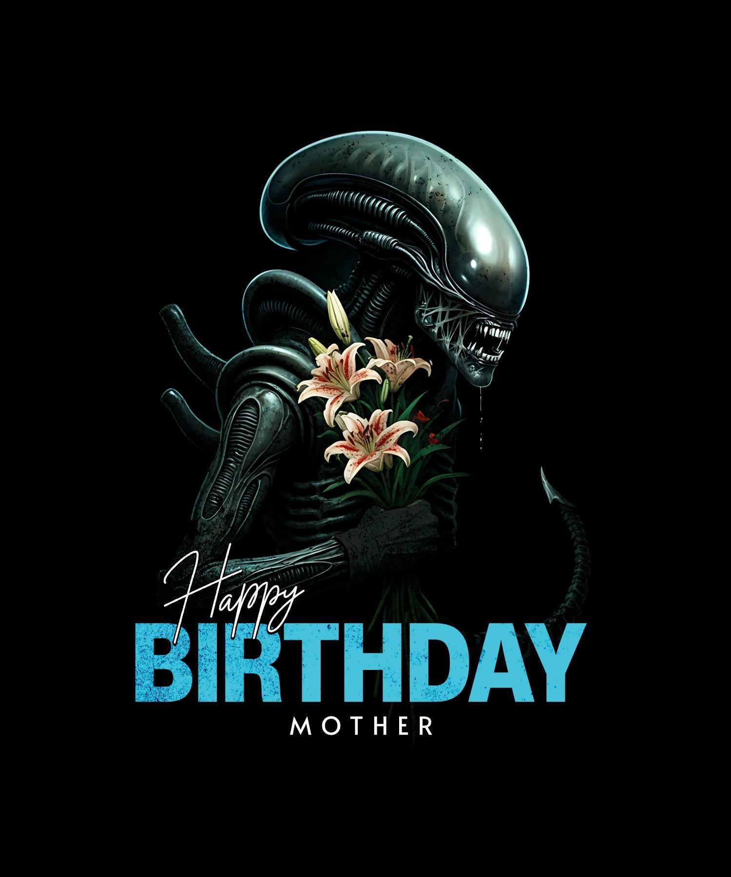 Alien Xenomorph Happy Birthday Mother PNG - Alien Birthday Clipart ...