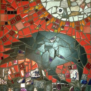 Raven and Moon Mosiac Wall Art Interior or Exterior - Etsy