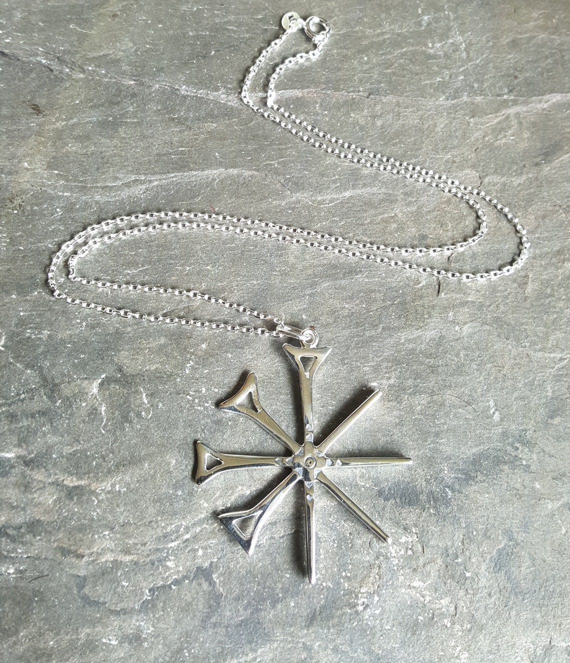 Hallmarked Sterling Silver Anu Symbol Pendant on 18 | Etsy