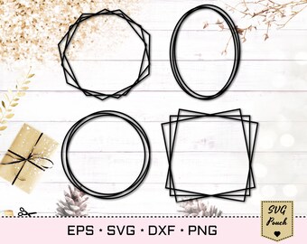 Oval frame svg | Etsy