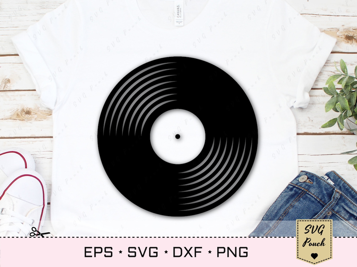 Vinyl Record Svg Digital File Vinyl Record Vector Eps File - Etsy