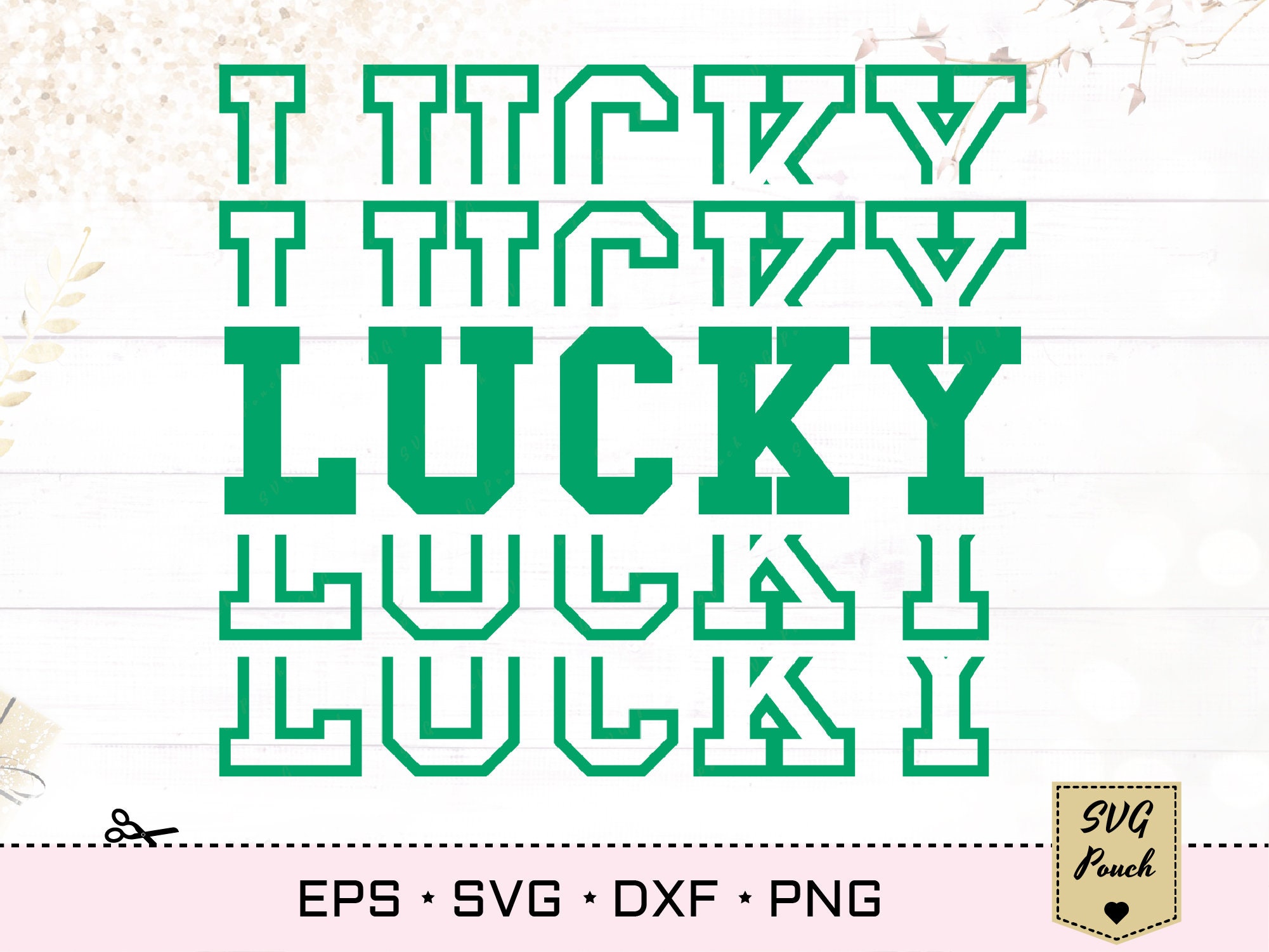 Lucky Mirrored SVG Lucky Lettering Svg St Patrick Svg - Etsy Canada
