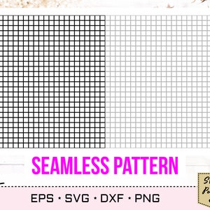 Grid Seamless Pattern Svg, Graph Seamless Print Svg File, Mesh Square ...