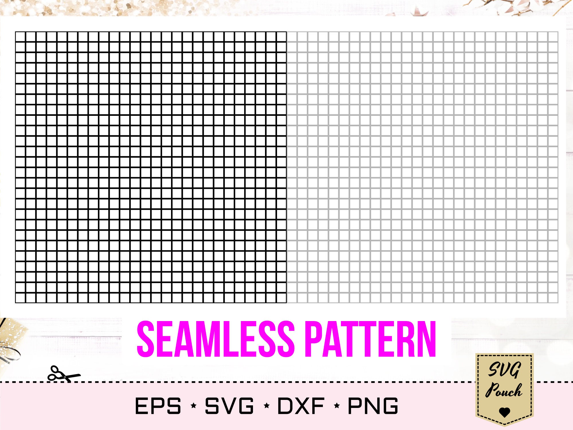 Grid Seamless Pattern Svg Graph Seamless Print Svg File Mesh | Etsy