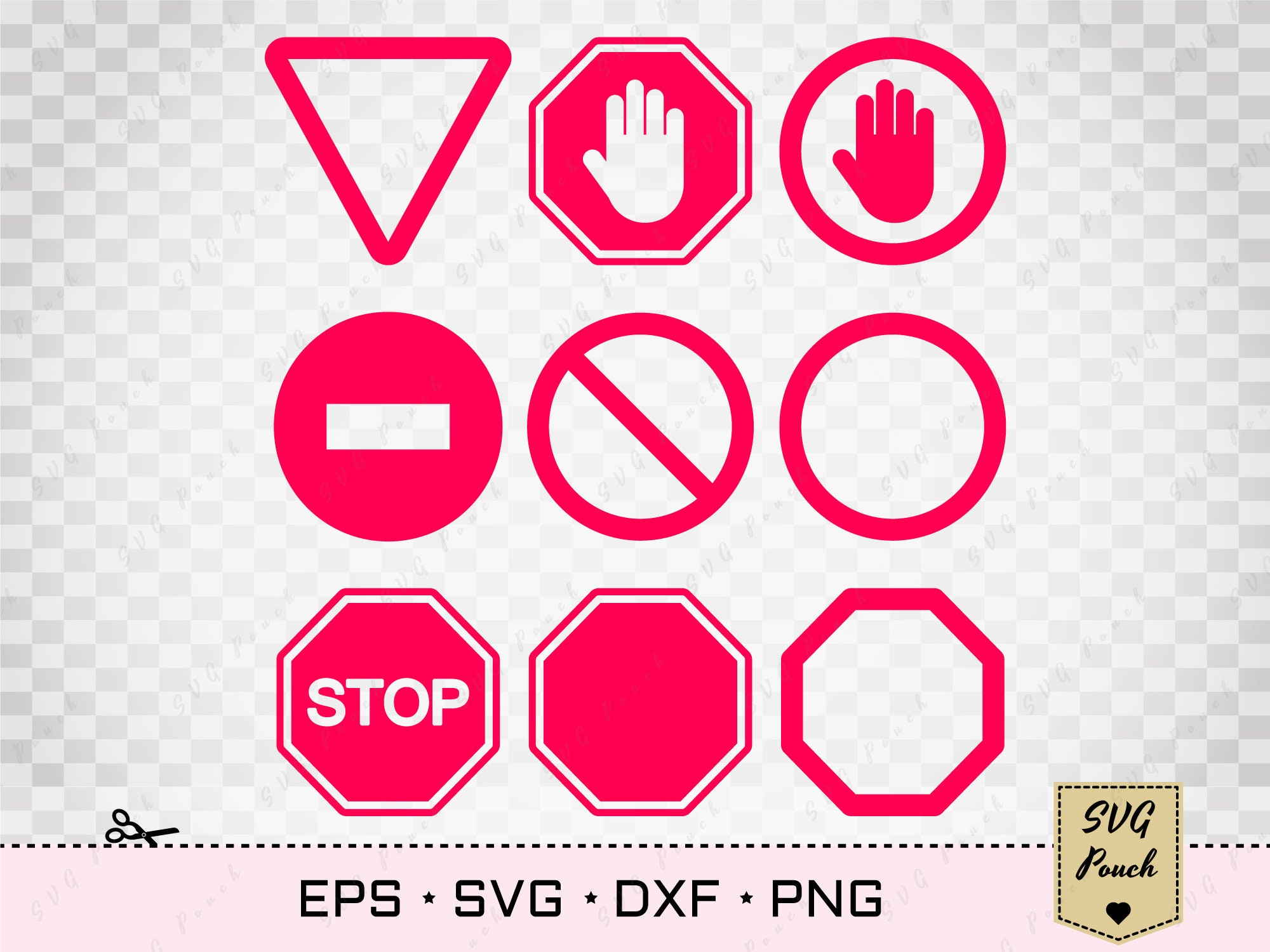 Stop With Hand Sign SVG Traffic SVG Restricted Stop Signs - Etsy Canada