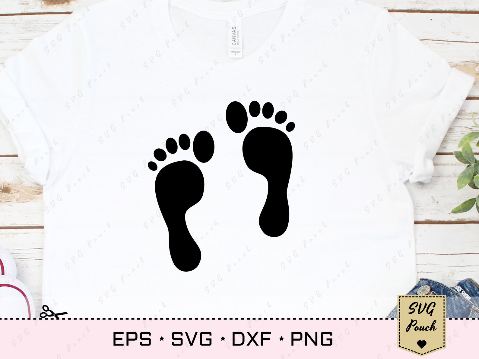 Footprint SVG Bundle Footprint SVG Footprint Clipart of 4 - Etsy
