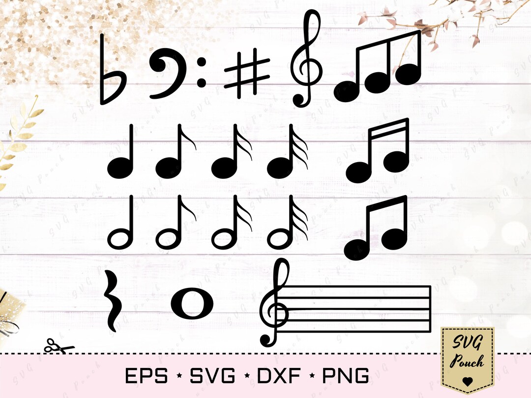 Music Notes SVG, Music Keys Svg, Treble Clef Svg Cut Files - Etsy