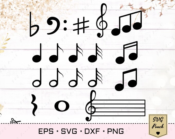 Musical Notes Svg, Music Svg, Music Sheet Svg, Silhouette, Music Keys ...