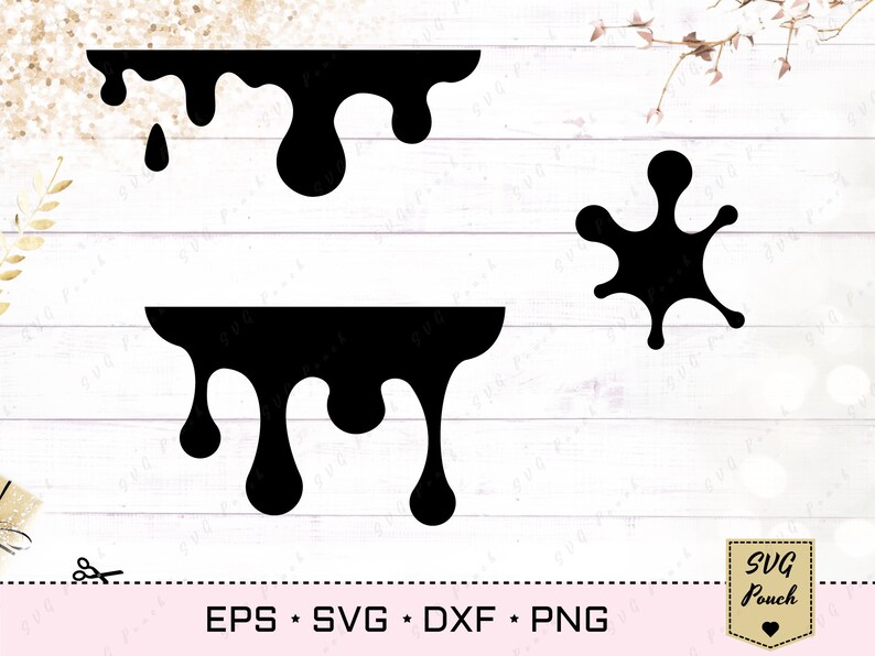 Dripping Borders Svg Set Liquid Drips Silhouette Cut Out Svg. - Etsy