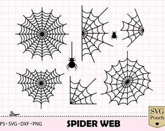 Spider Web Svg, Halloween Svg Svg, Dxf, Png, Jpg, Pdf, Eps Cut Files ...