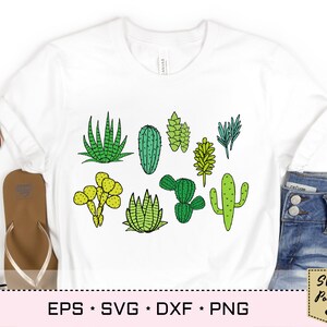 Cactus Svg, Cactus Plants Svg Bundle, Succulent Svg Cactus Cut File ...