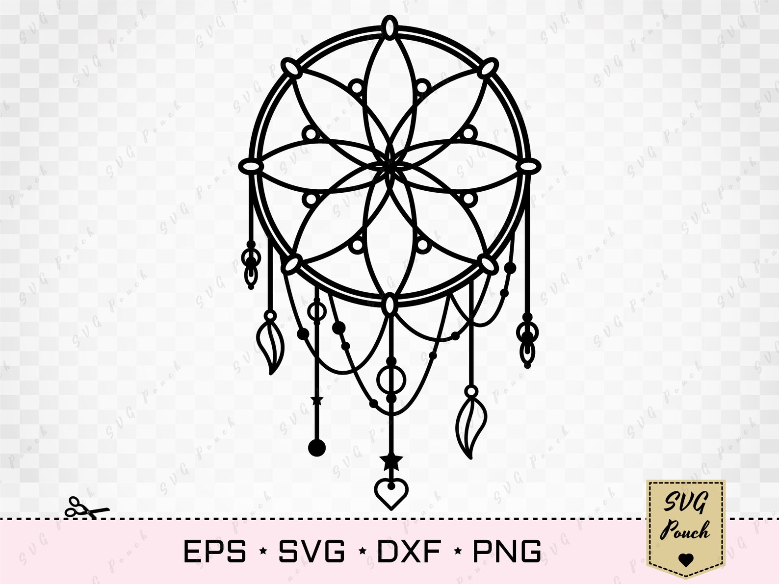 Dreamcatcher SVG Dream Catcher SVG Catcher With Beads and - Etsy